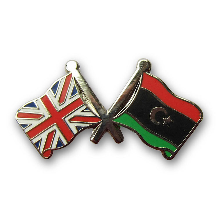 Crossed Flags Lapel Pin 130706AH